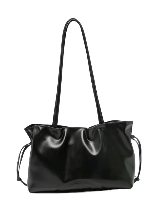 Tory Burch Ruched Drawstring Tote Bag - Black