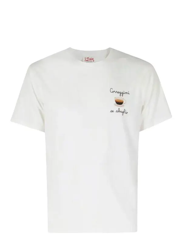 MC2 SAINT BARTH Portofino Embroidered T-shirt - White