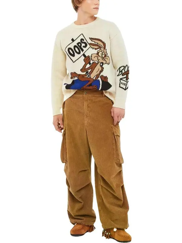 Alanui Velvet Corduroy Cargo Pants - Brown