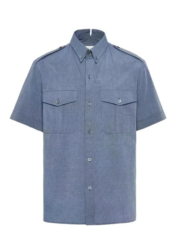 MAISON MARGIELA Foldable Short-sleeved Shirt - Blue