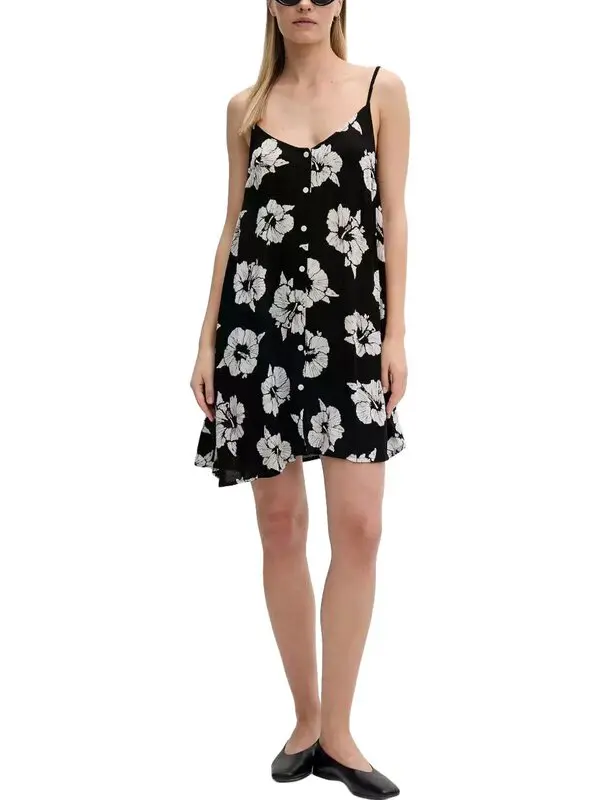 Rip Curl Floral-print Mini Dress - Black