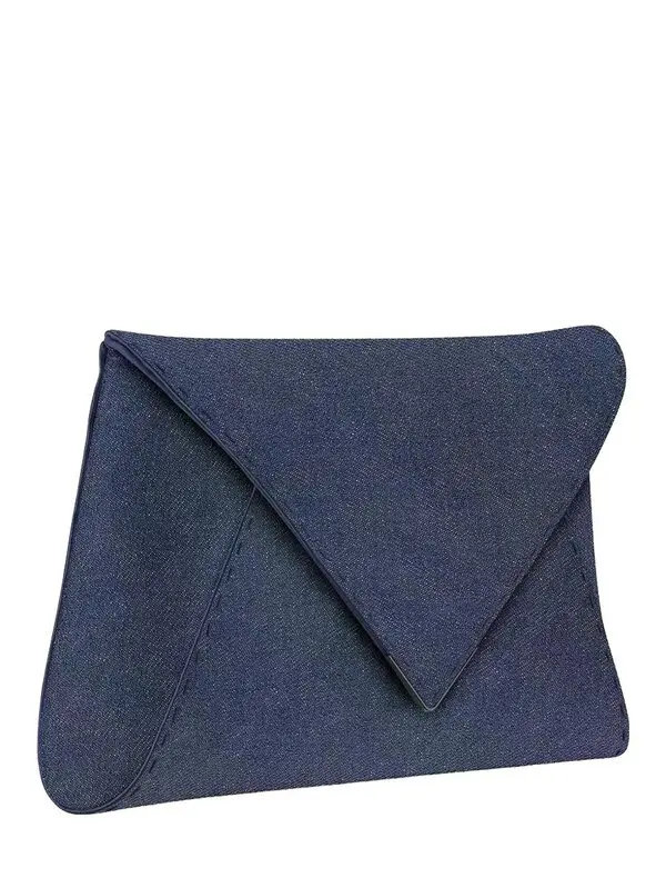 Tyler Ellis Large Lee Pouchet Clutch Bag - Blue