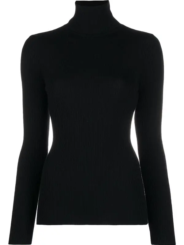 Wolford Virgin Wool Roll Neck Sweater - Black