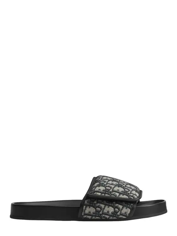 Dior Monogram Strap Slides - Black