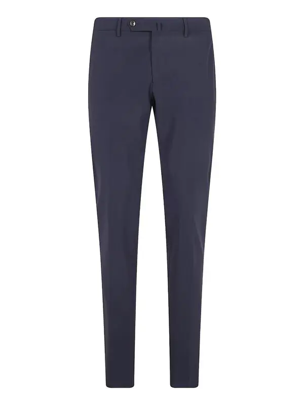 PT TORINO Tailored Trousers With Back Patch Pocket - Navy