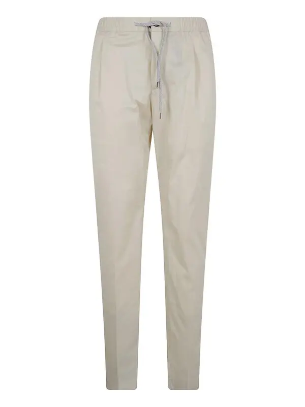 PT TORINO Soft Popeline Regular Trousers - White