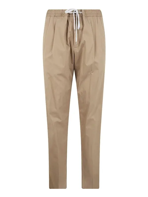 PT TORINO Pleated Drawstring Trousers - Rope