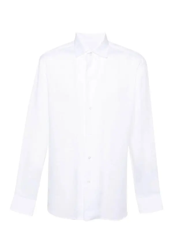 Brioni Long Sleeved Slub-texture Shirt - No