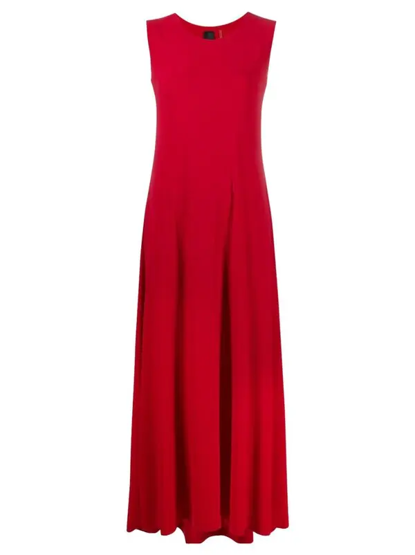 Norma Kamali Sleeveless Maxi Dress With Round Neck - Red