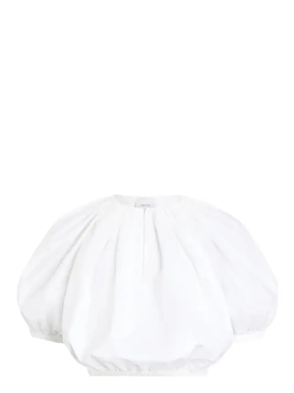 PATOU Bubble Top With Short Sleeves - White