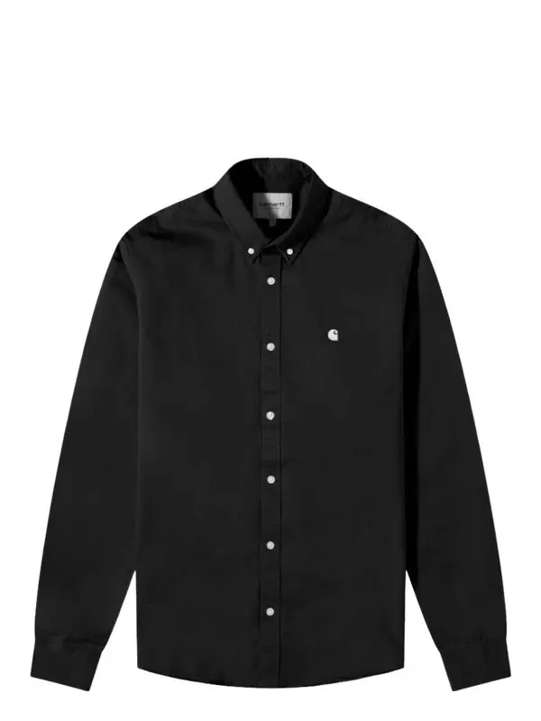 Carhartt Wip Wip Madison Logo Embroidered Shirt - Black