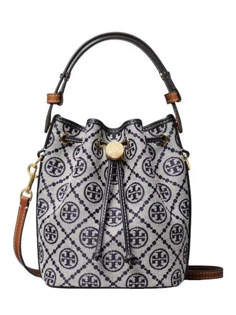 Tory Burch T Monogram Mini Bucket Bag - Conservative Navy