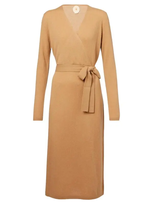 Jardin Des Orangers Wool And Cashmere Wrap Dress - Nude