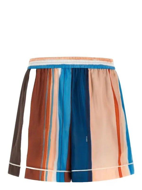 Fendi Striped Elastic-waist Shorts - Multicolour