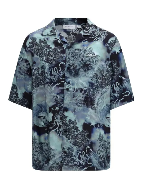 Off-White Printed Bowling Shirt - Black