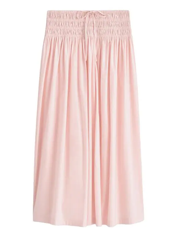 Cos Ruched-waist Midi Skirt - Pink