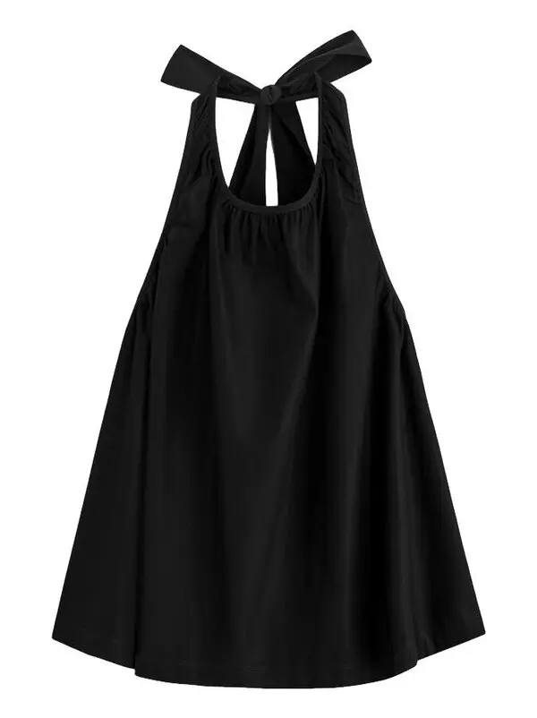 Cos Open-back Halterneck Top - Black