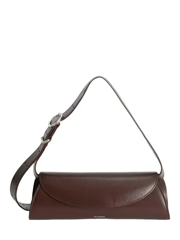 JIL SANDER Small Cannolo Shoulder Bag - Brown
