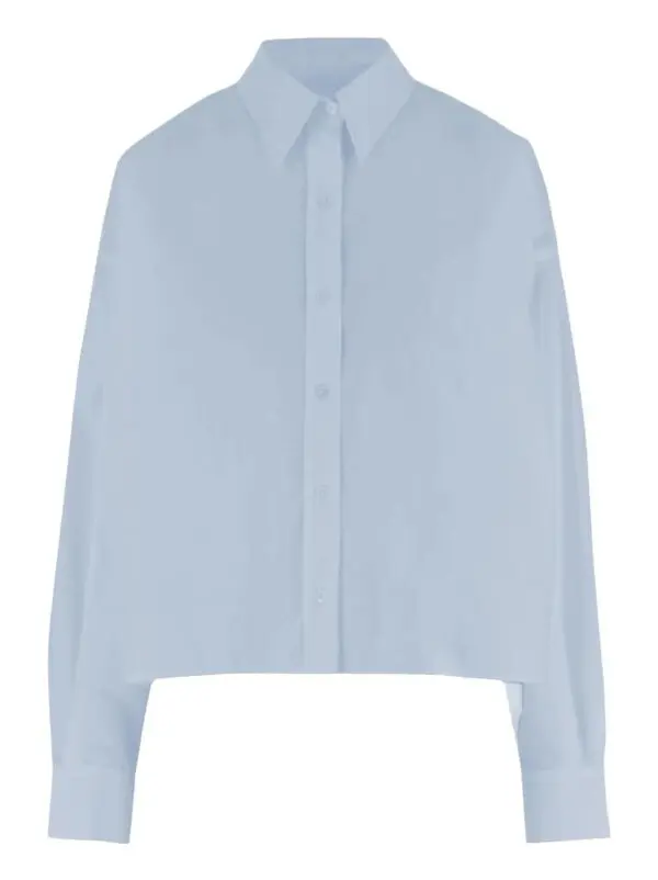 THE FRANKIE SHOP Arlen Cotton Boxy Shirt - Lightblue
