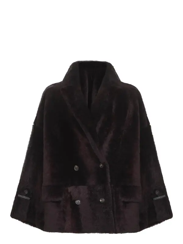 Brunello Cucinelli Double-breasted Cropped Jacket - Black