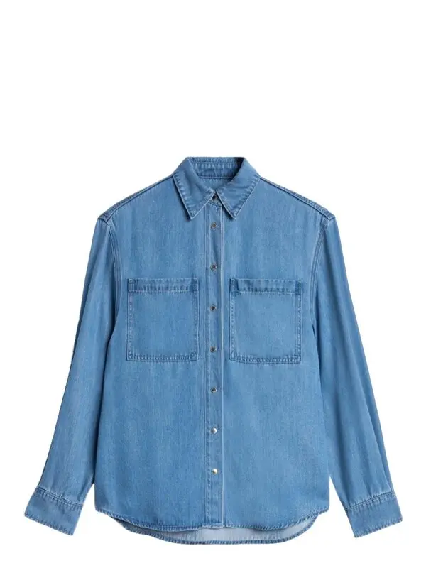 7 For All Mankind Military Shirt - Fill In Blue