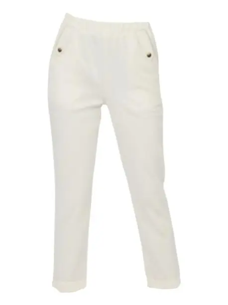 Liu Jo Slim-fit Trousers With Button Details - White