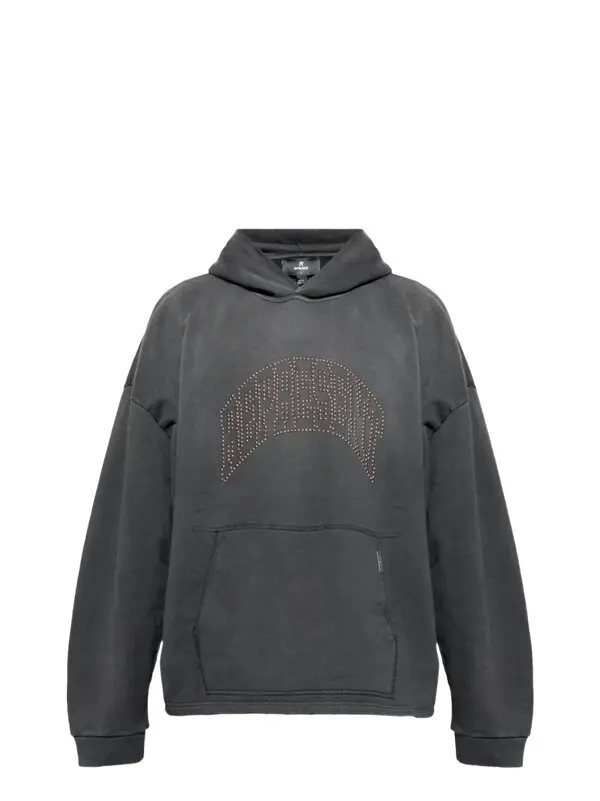 REPRESENT Long Sleeve Hooded Sweatshirt - Black