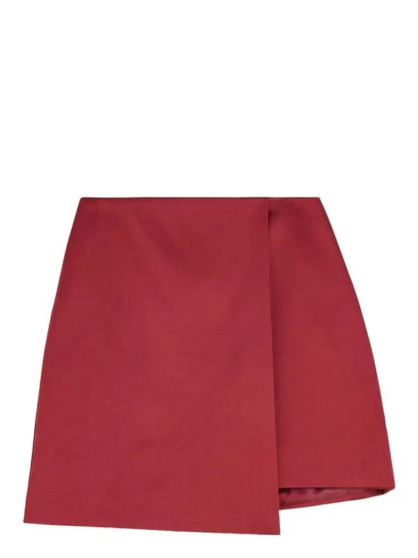 BY MALENE BIRGER Draped Mini Skirt - Cabernet
