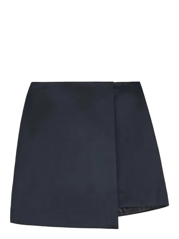 BY MALENE BIRGER Asymmetric Wrap Mini Skirt - Black