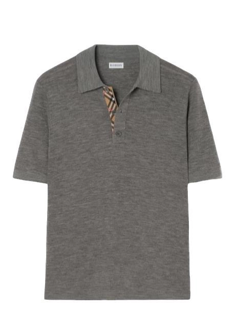 Burberry Wool Polo Shirt - Grey