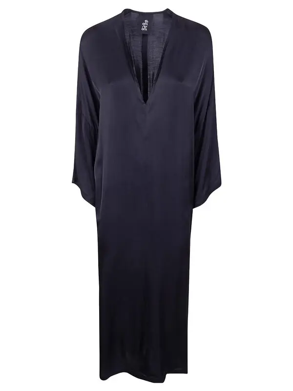THOM KROM V-neck Dress With Tie Detail - Black