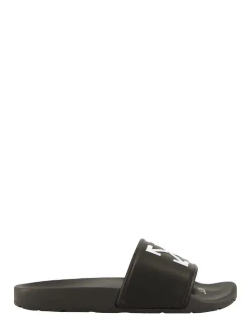 Off-White Arrow Open Toe Slip-on Slides - Black