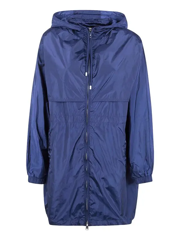 SEMICOUTURE Hooded Zip-up Parka Coat - Blue
