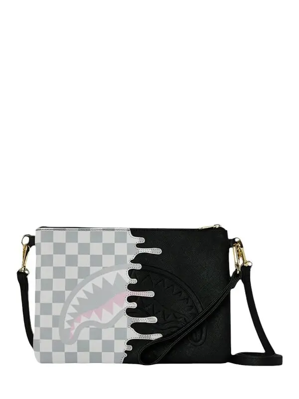 SPRAYGROUND Checkerboard Shark Crossbody Pochette - Multicolor/red