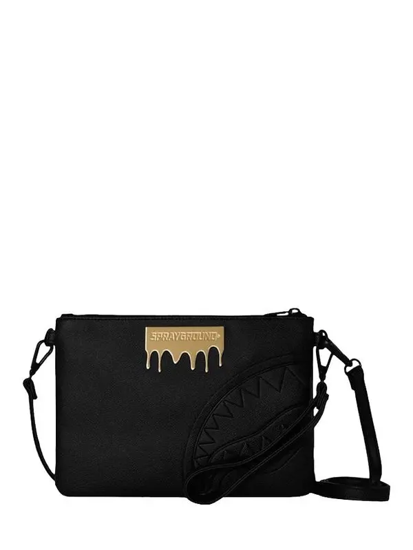 SPRAYGROUND Gold Brick Luxe Crossover Pochette - Black