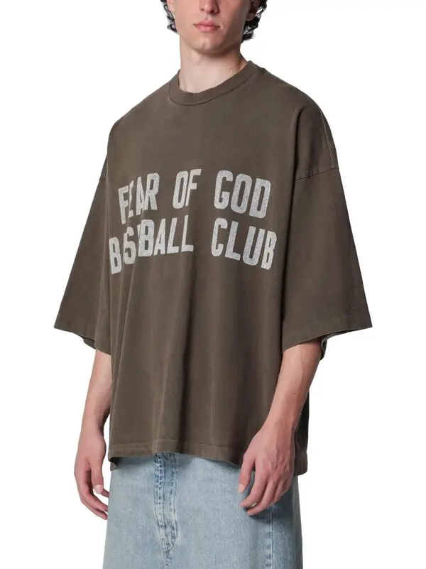 Fear Of God Baseball Club Heavy Cotton Jersey T-shirt In Faded - Brown
