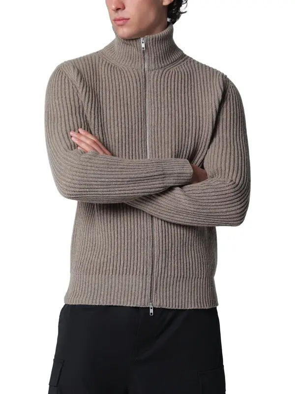 MAISON MARGIELA Mélange Wool Cardigan - Beige