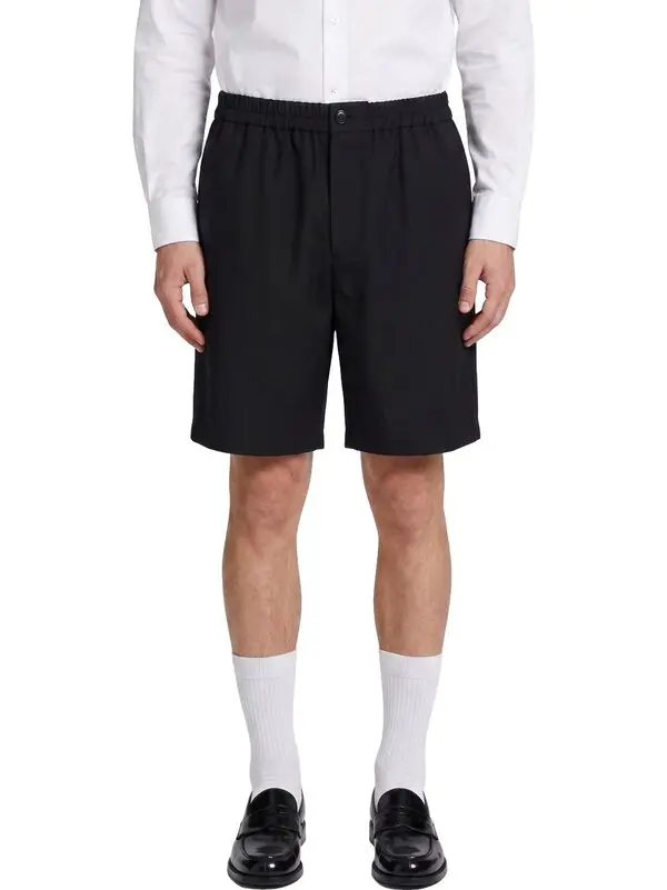 Ami Knee-length Chino Shorts - Black