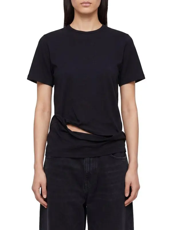 Junya Watanabe Cut-out Nylon Crew-neck T-shirt - Black