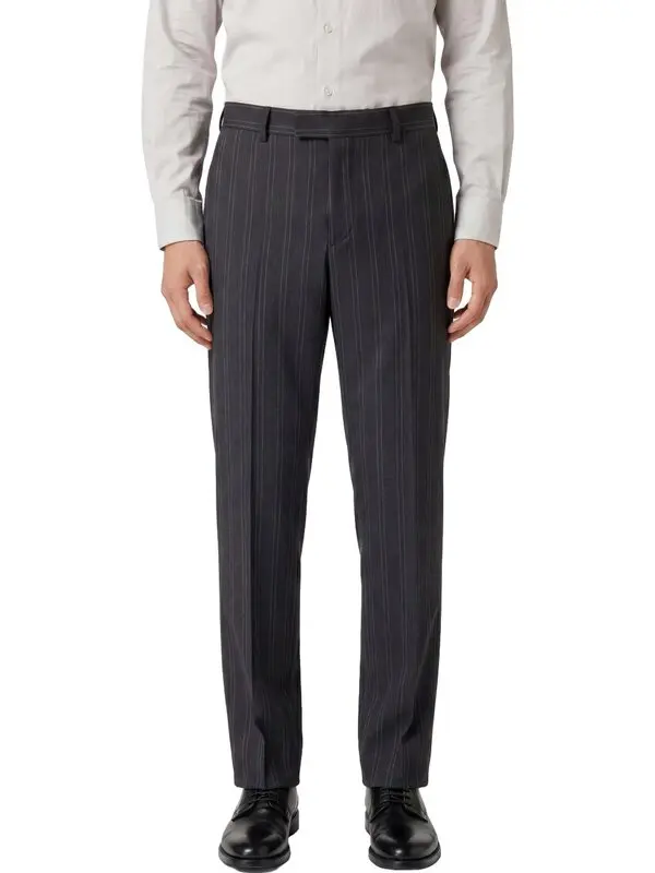 FERRAGAMO Tailored Pinstriped Trousers - Blue
