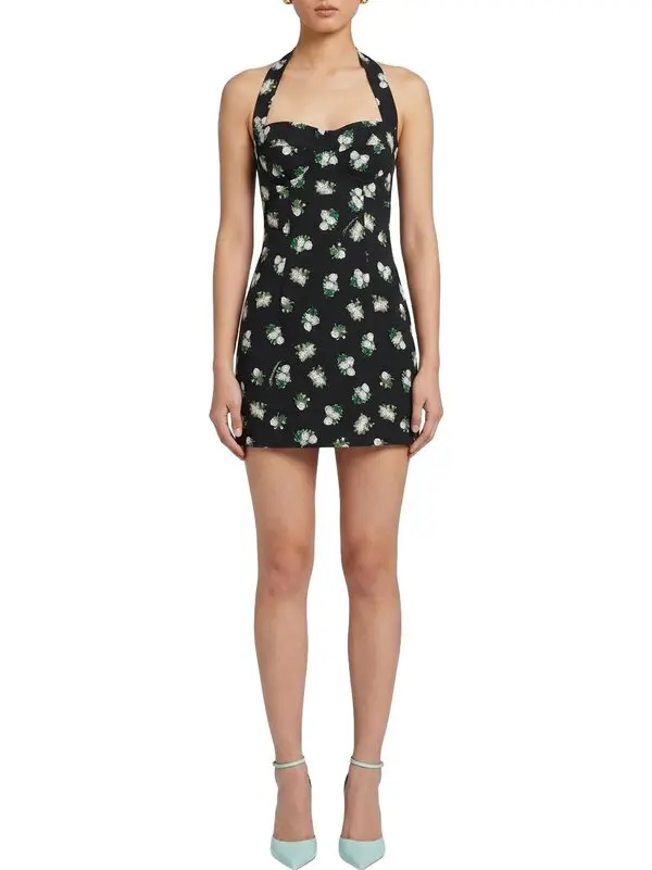 Dolce & Gabbana Printed Mini Dress - Black