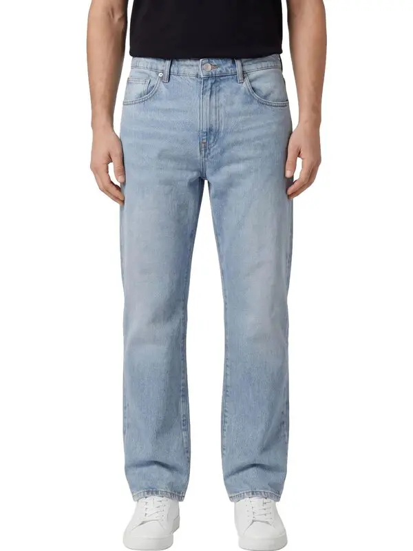 AMISH SUPPLIES James Straight Cotton Denim Jeans - Blue