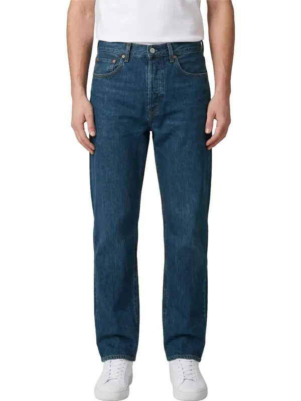 Maison Kitsuné Mid-rise Straight Jeans In Cotton Denim - Indigo