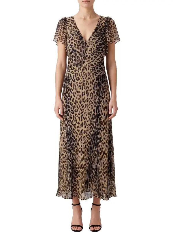 Rixo Leopard Print Midi Dress - Multicolor