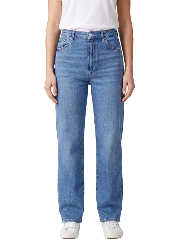 FRAME The Reboot Crop Stretch Denim Jeans - Blue