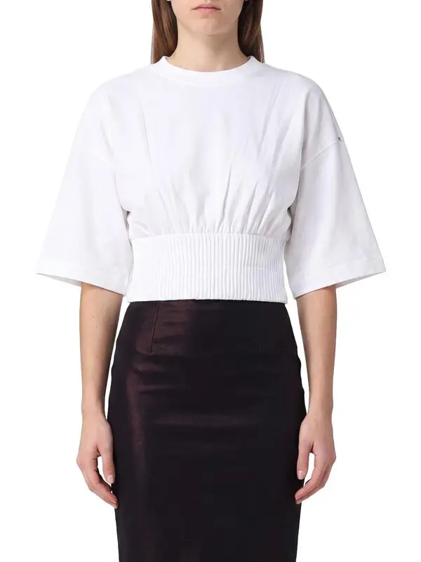 Sportmax Cotton Crew Neck T-shirt - White