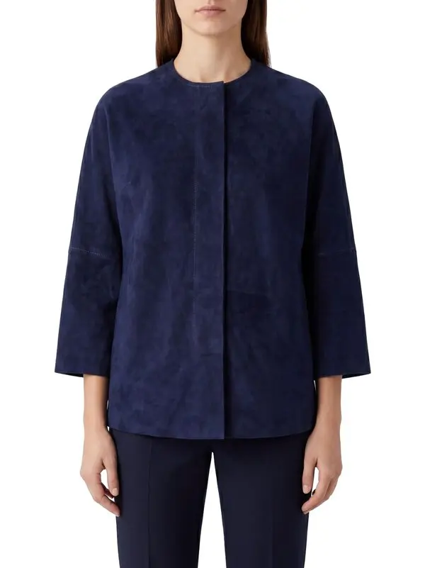 SALVATORE SANTORO Suede Jacket - Blue