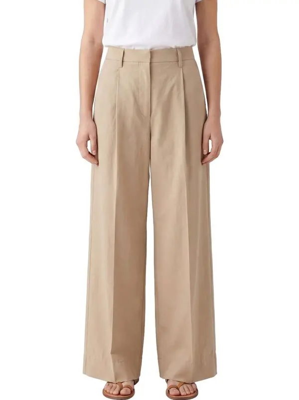 FORTE_FORTE Wide Leg Trousers - Beige