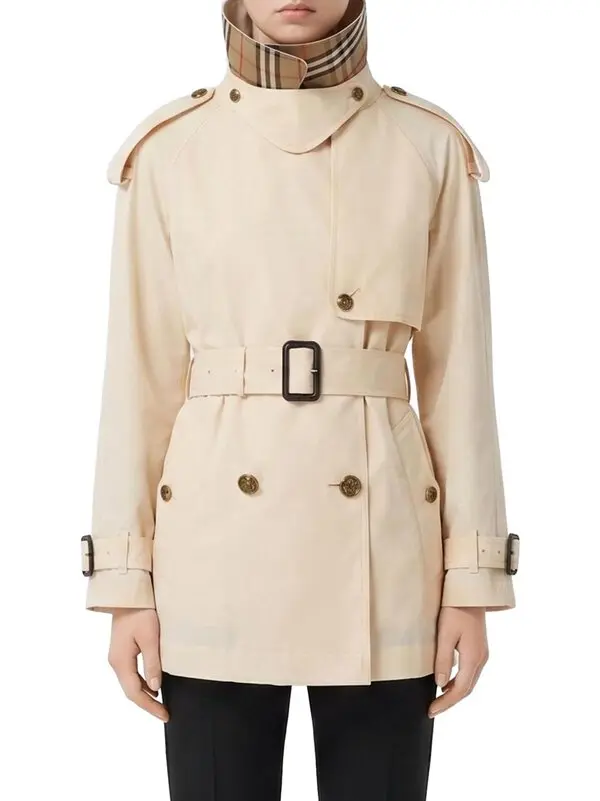 Burberry Double-breasted Cotton Trench Coat - White