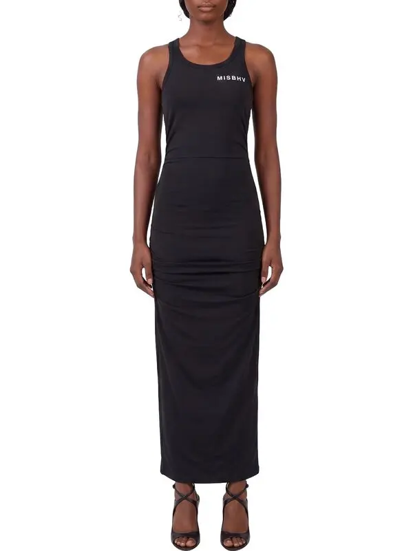 MISBHV Ribbed Racer Back Maxi Dress - Black